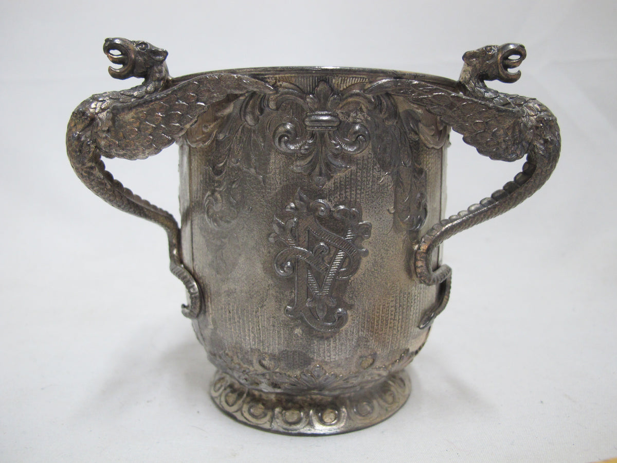 Antique VEILED PROPHET Secret Society St Louis 1899 PEWTER Cup 3 GRIFF ...