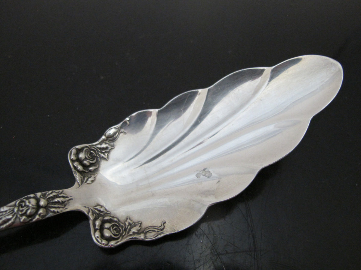 Antique WALLACE Sterling Silver Ornate ROSE Jelly Dessert Cake Server ...