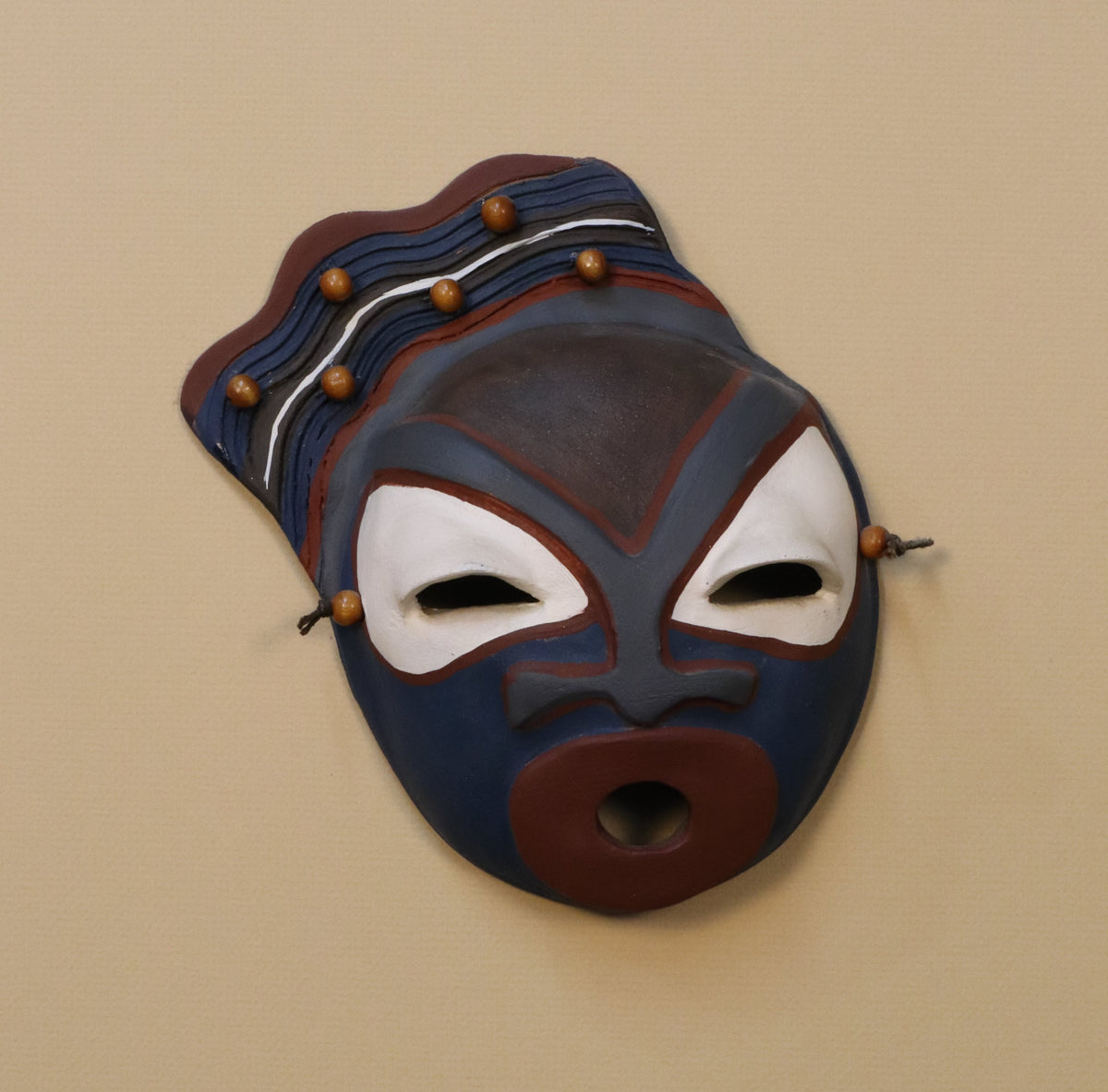 Pat Harrison SEA GOD, SEA GODDESS, CREATIVITY GOD Clay Mask Triptych D ...