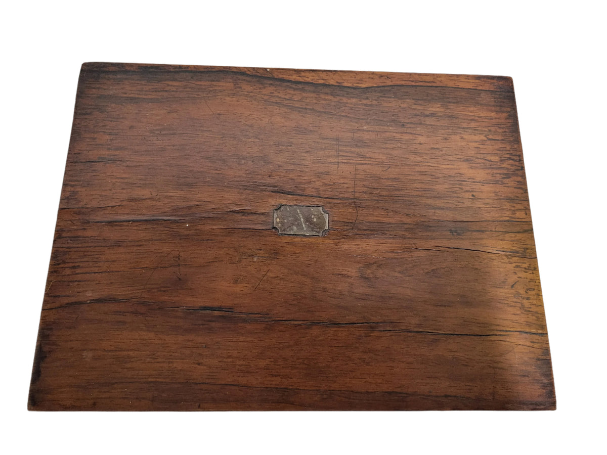 VICTORIAN 19thc Mahogany Wood TRAVEL Secretary File Desk BOX with Gree ...