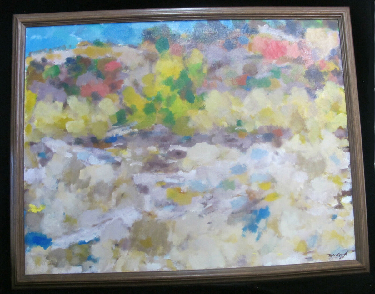 Oregon Art DAVID McCOSH Mottled Colorful ABSTRACT Signed Original Oil ...